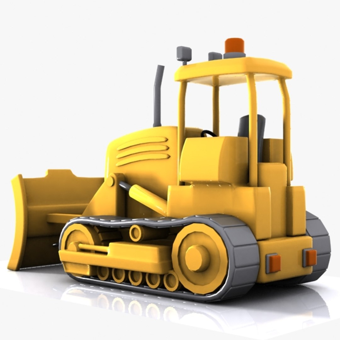Cartoon Bulldozer Dozer 3d Max