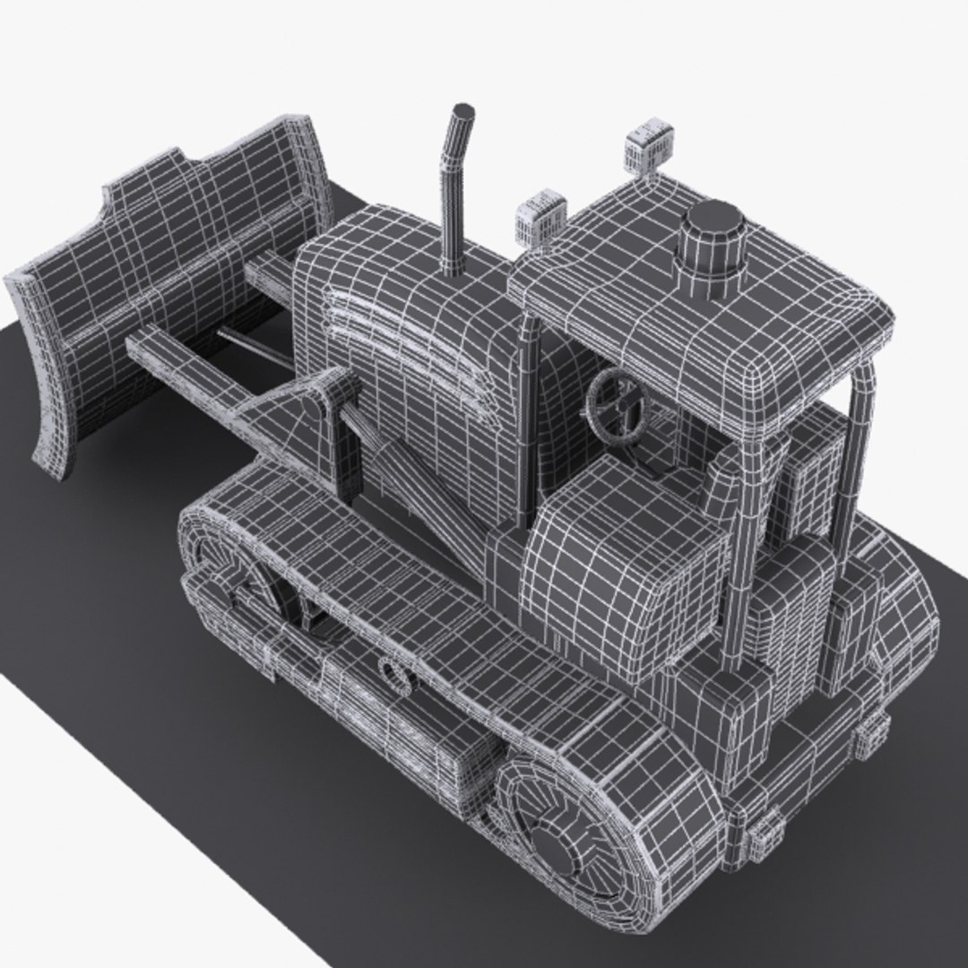 Cartoon Bulldozer Dozer 3d Max