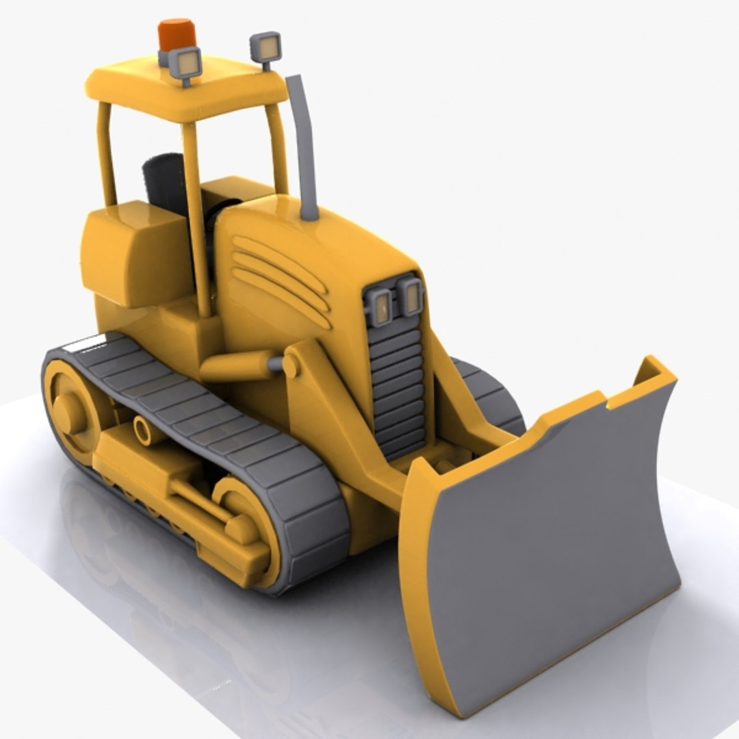 Cartoon Bulldozer Dozer 3d Max