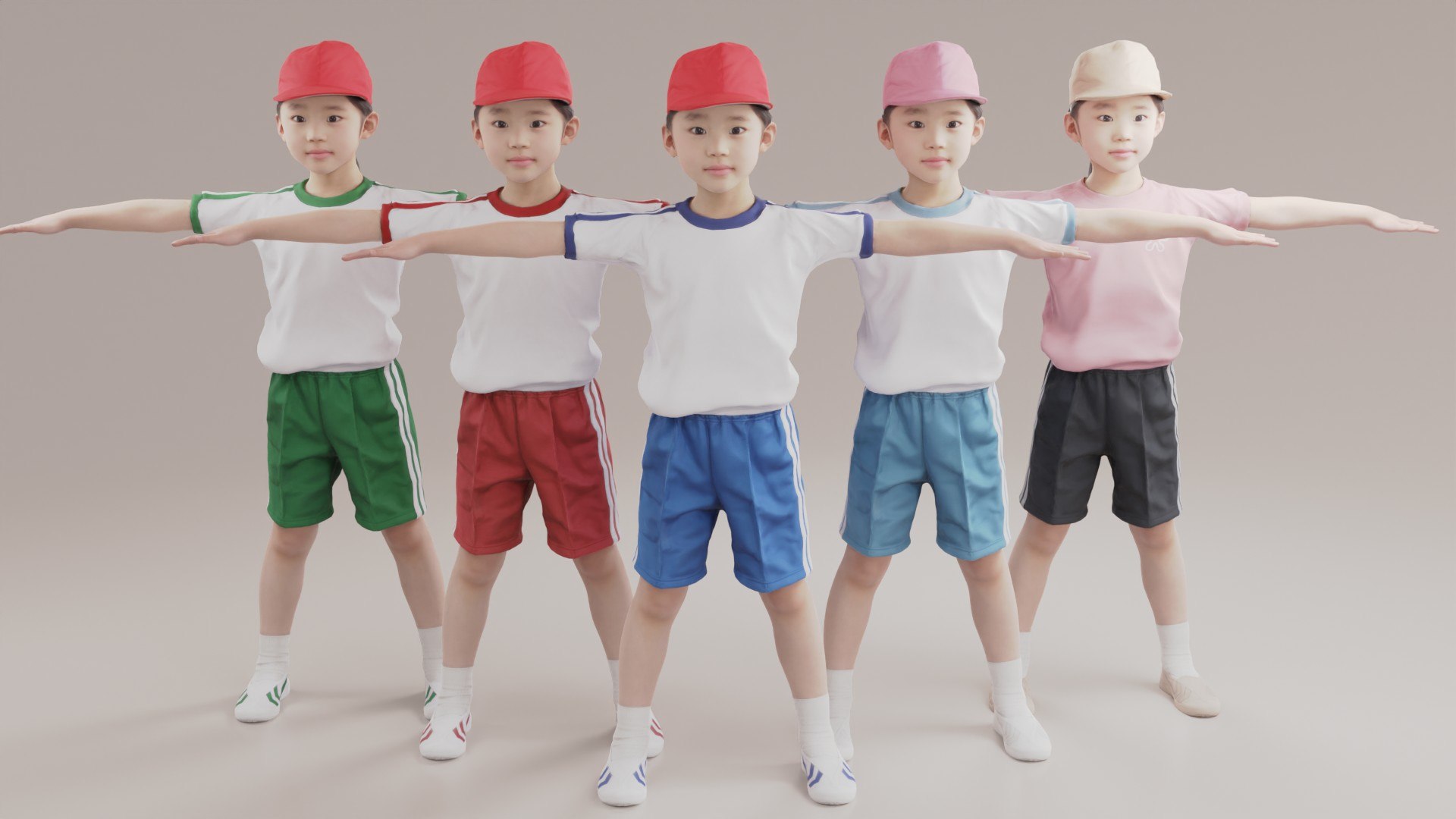 Animated 3D-Asian-ym Clothes Girl-233Momo Model - TurboSquid 2086852