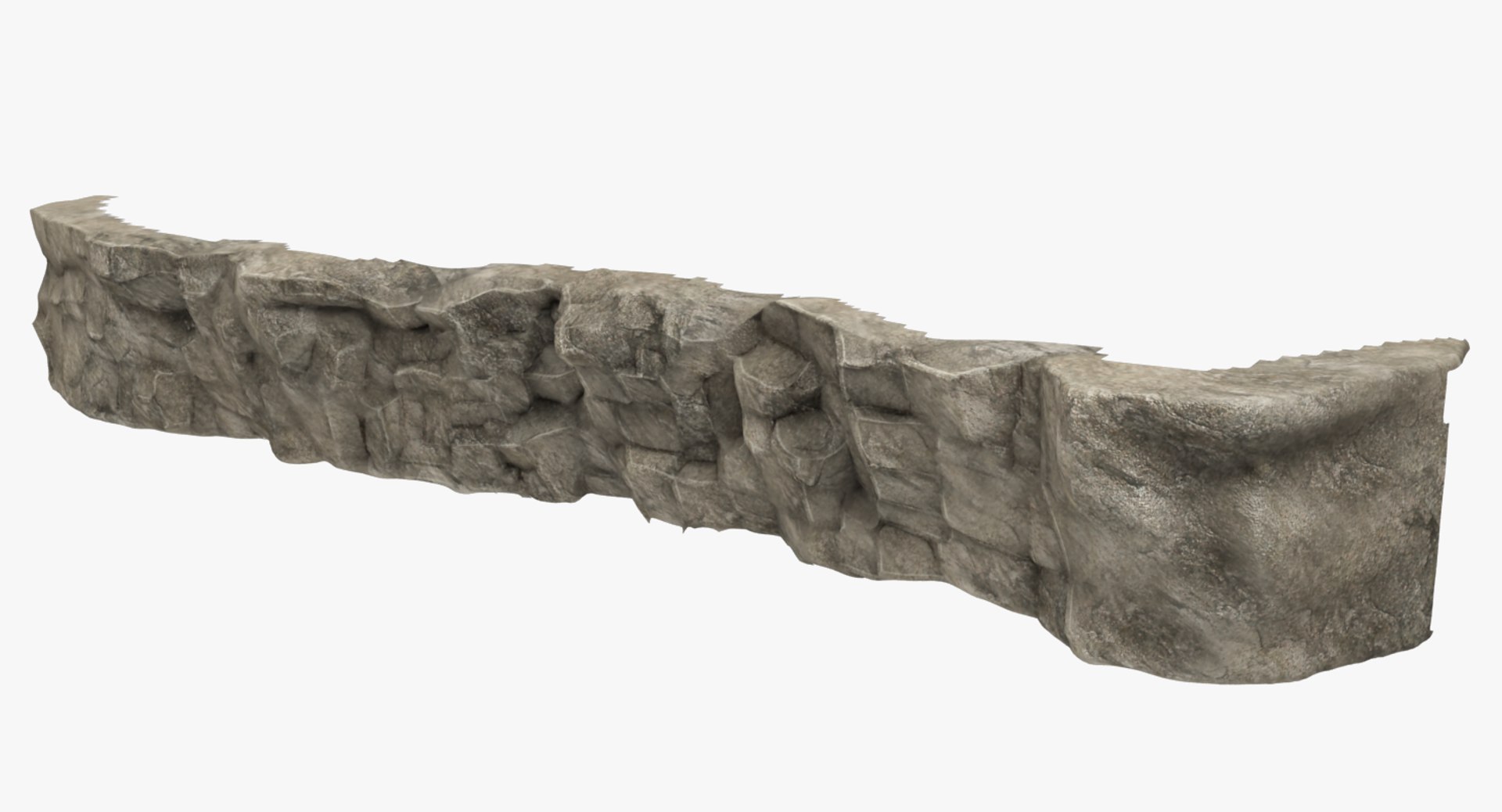 3D Cliff Rock Wall Model - TurboSquid 1210085
