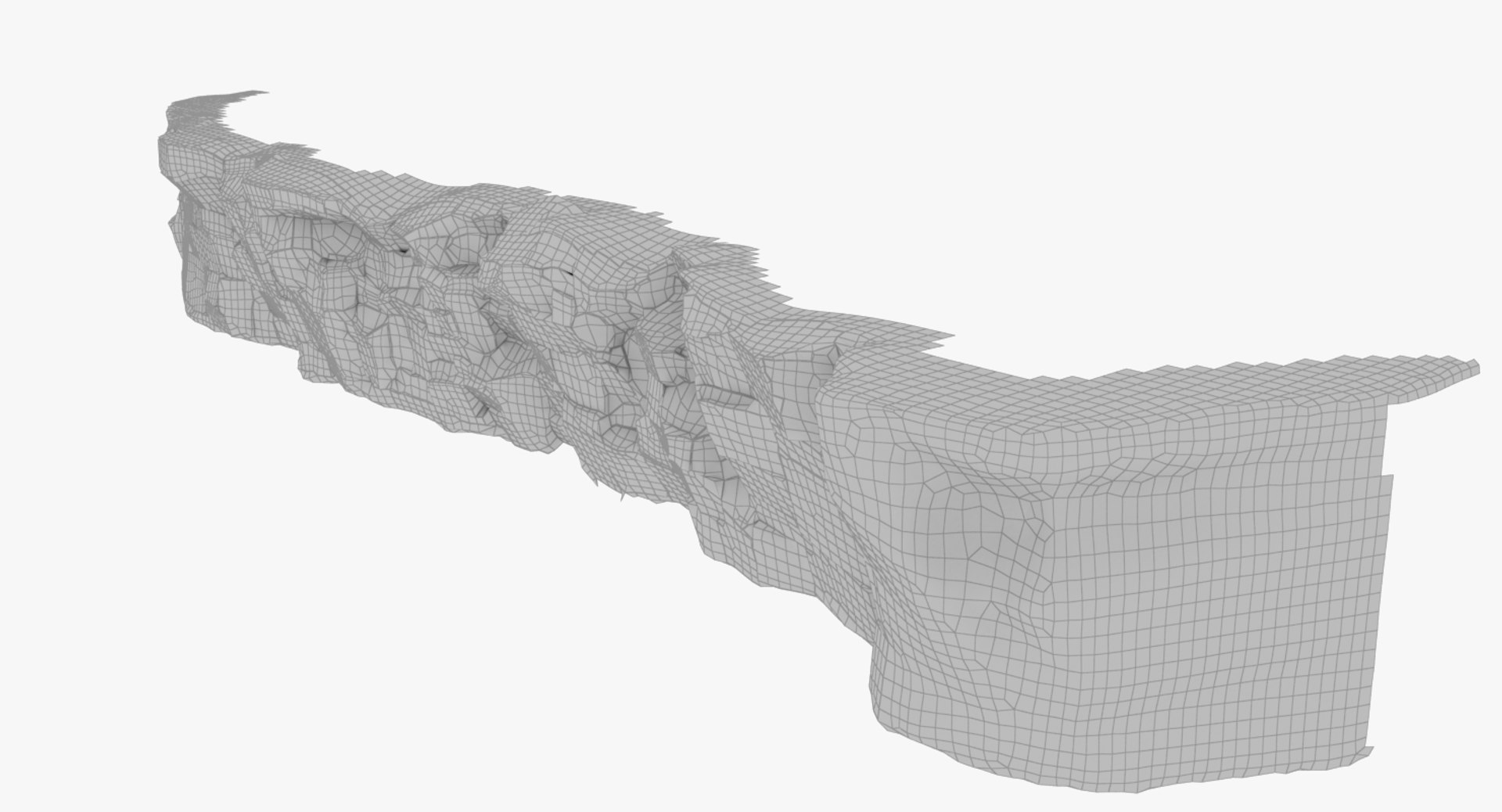 3D Cliff Rock Wall Model - TurboSquid 1210085