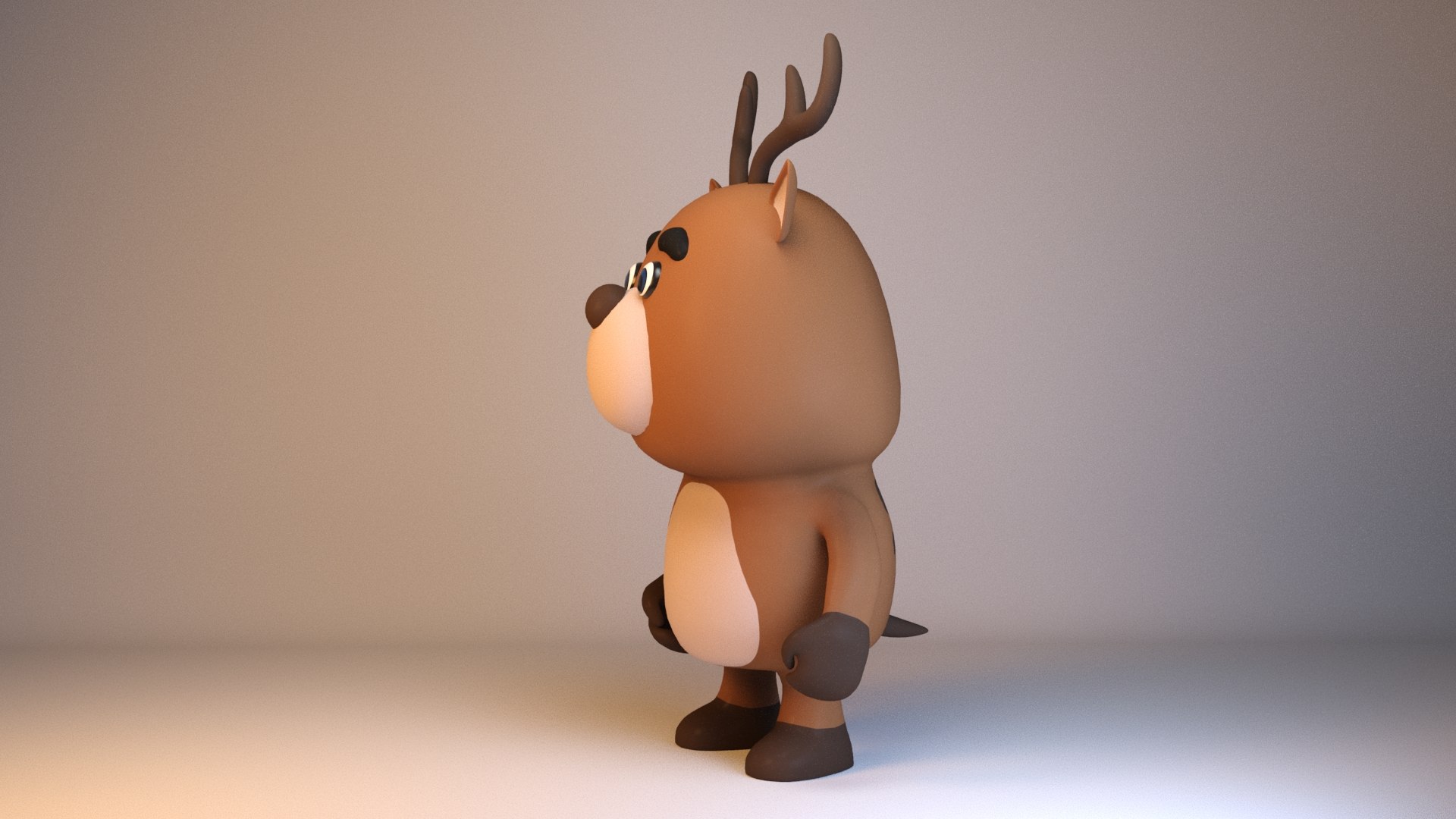 Cartoonish Humanoid Deer Character - Ready For Rigging Rendering 3D ...