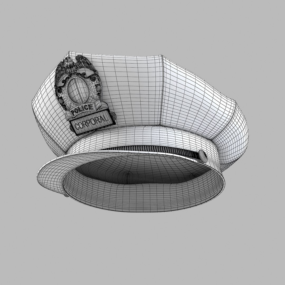 3d Police Hat Model