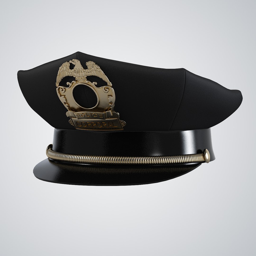3d Police Hat Model