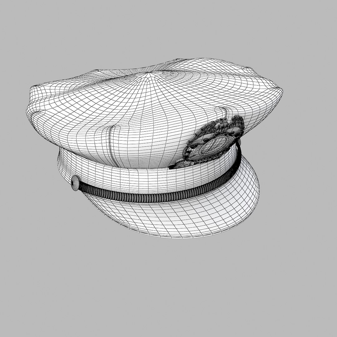3d Police Hat Model