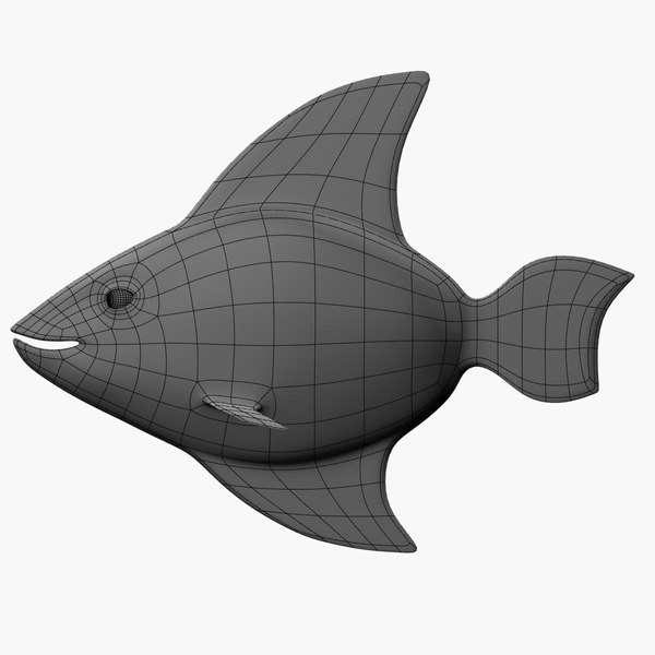 cartoon fish 3d model