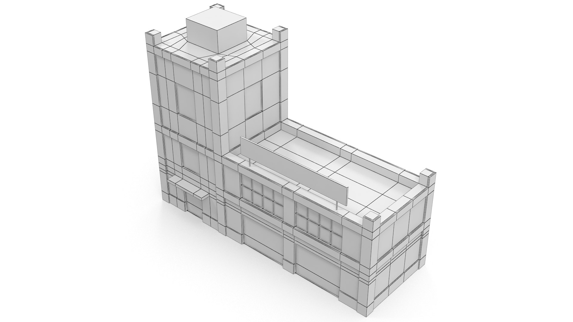 3D Cartoon Station Model - TurboSquid 1517382