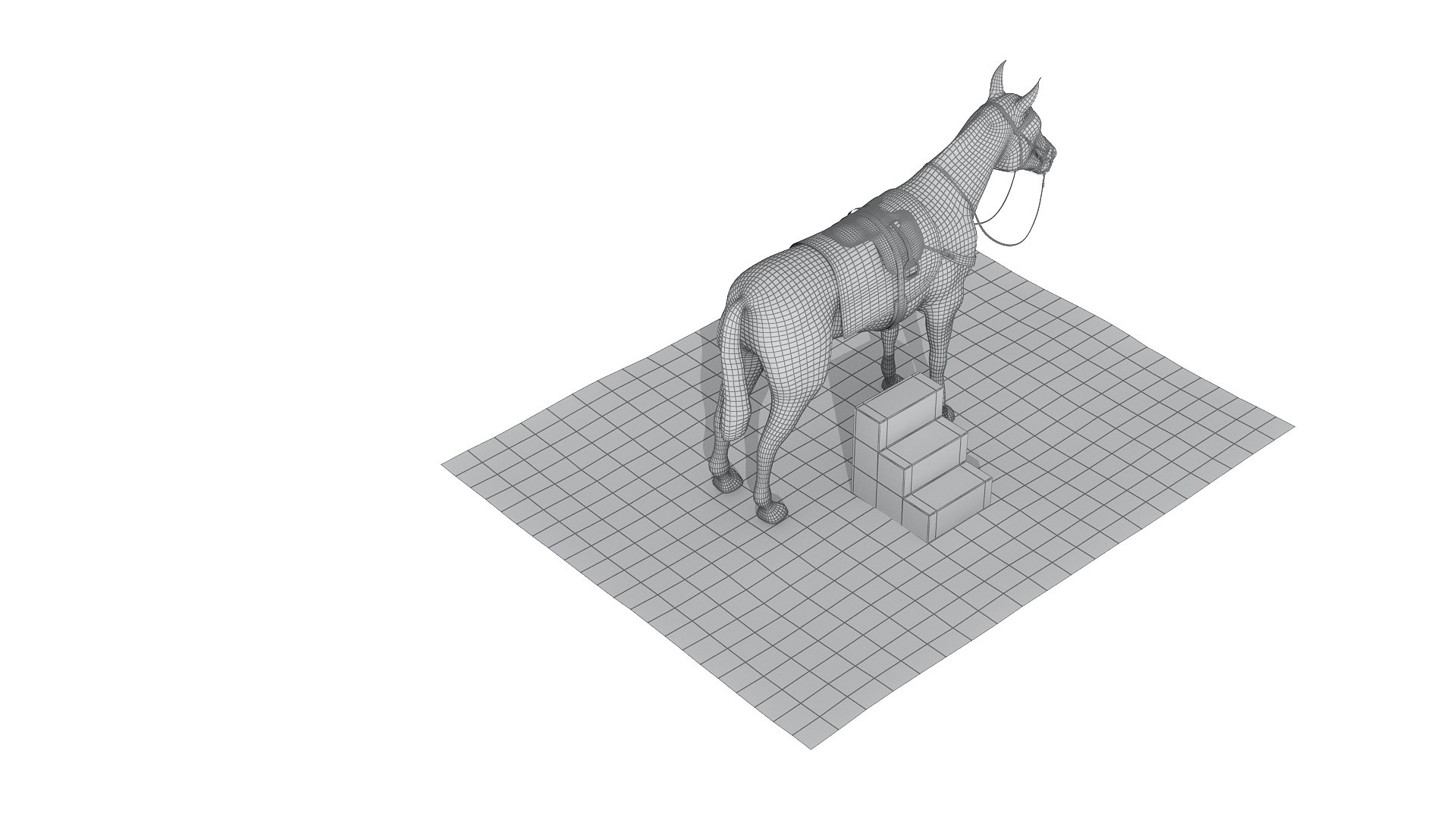Horse With Stand Model - TurboSquid 2410743