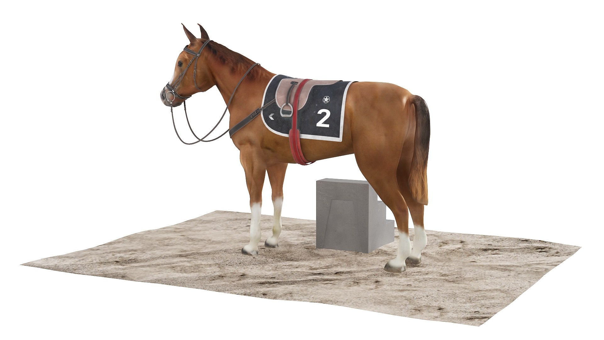 Horse With Stand Model - TurboSquid 2410743