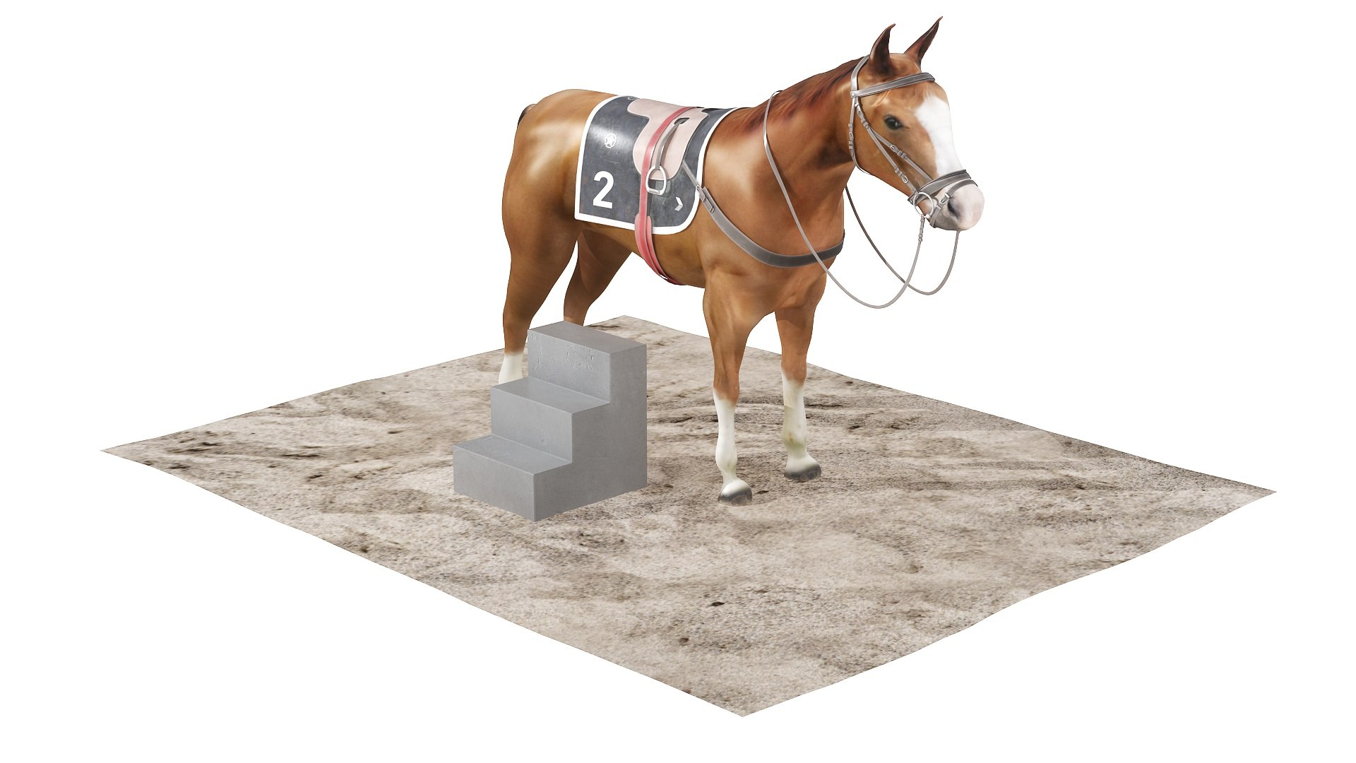 Horse With Stand Model - TurboSquid 2410743