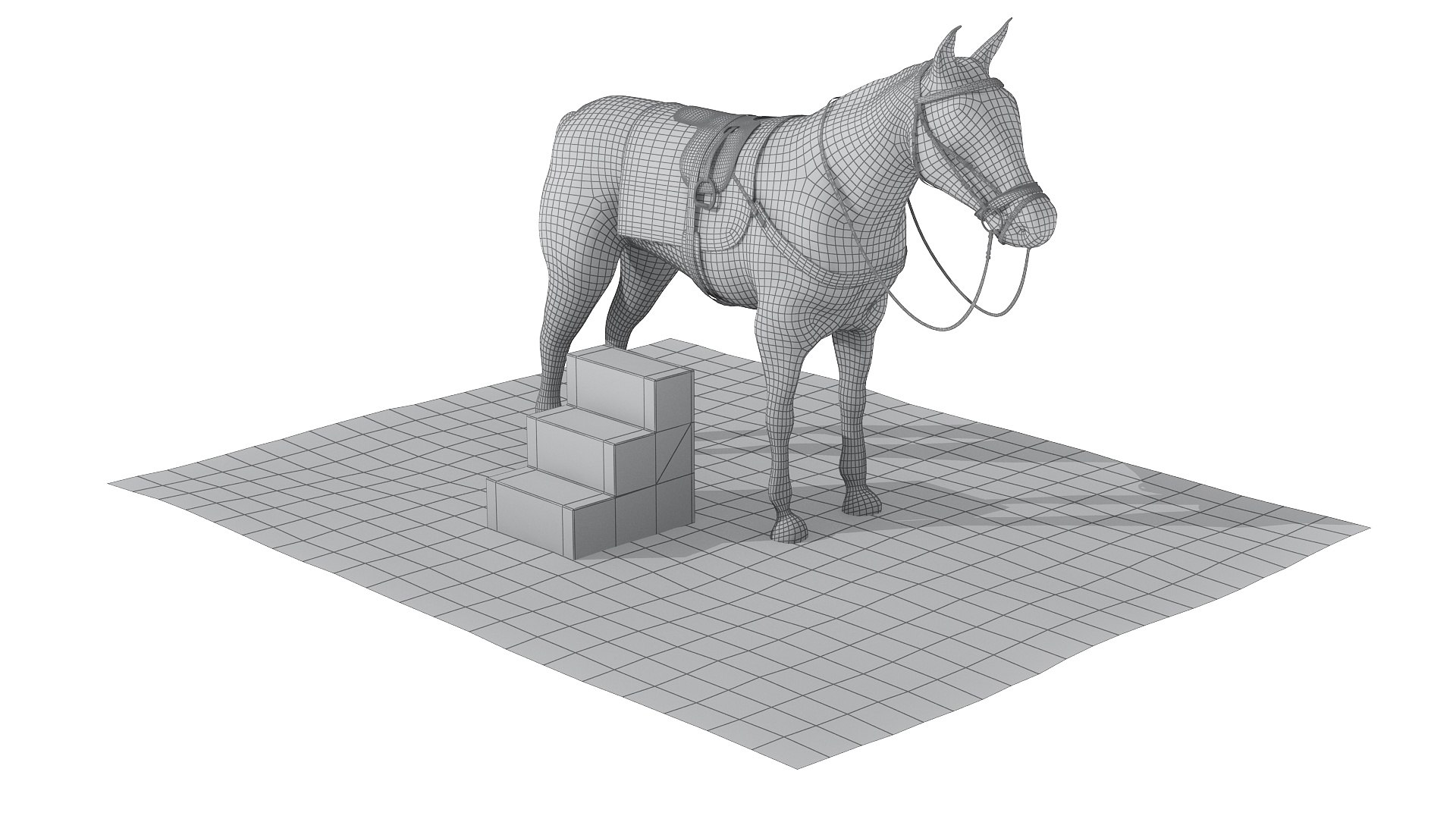Horse With Stand Model - TurboSquid 2410743