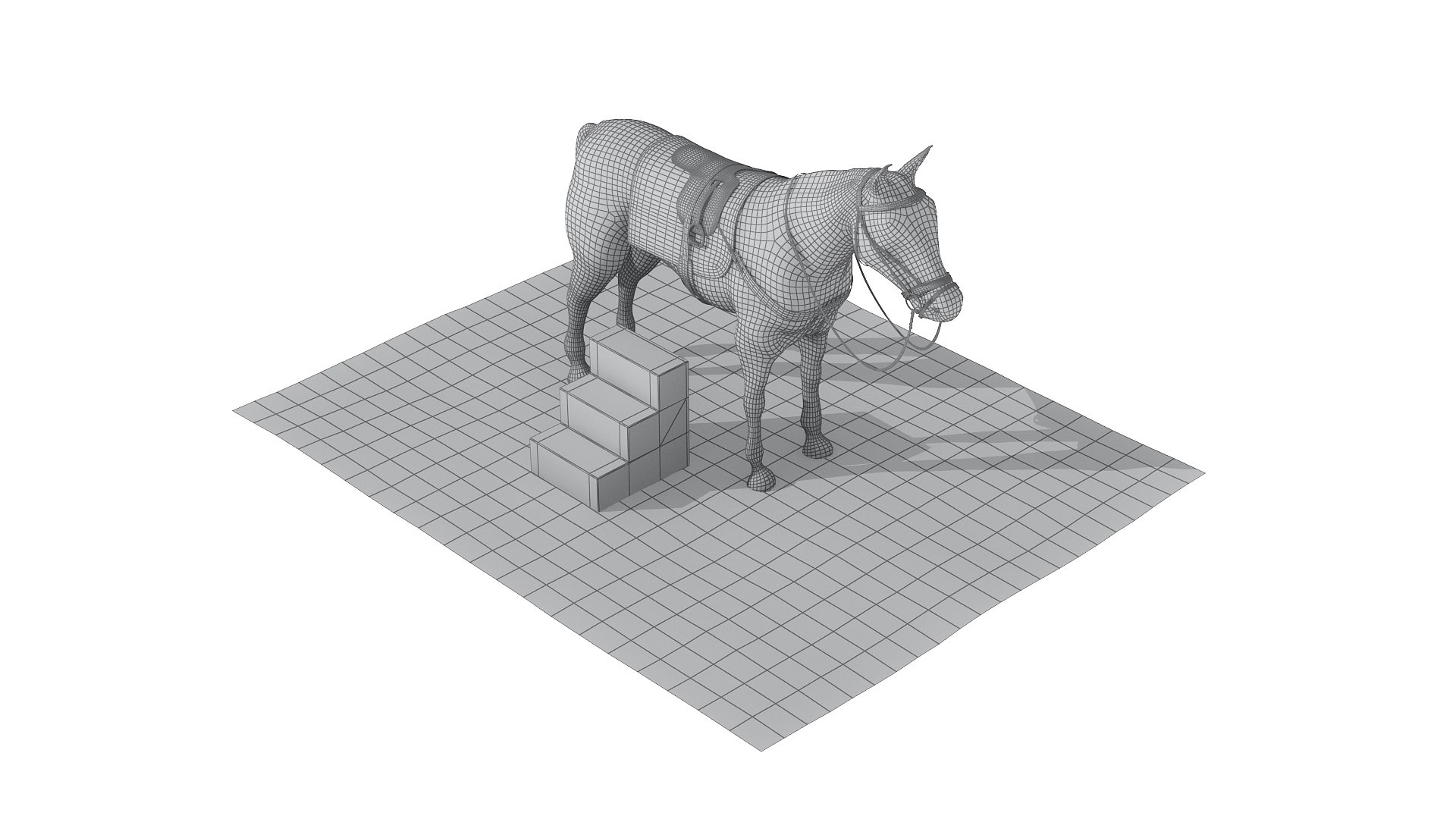 Horse With Stand Model - TurboSquid 2410743