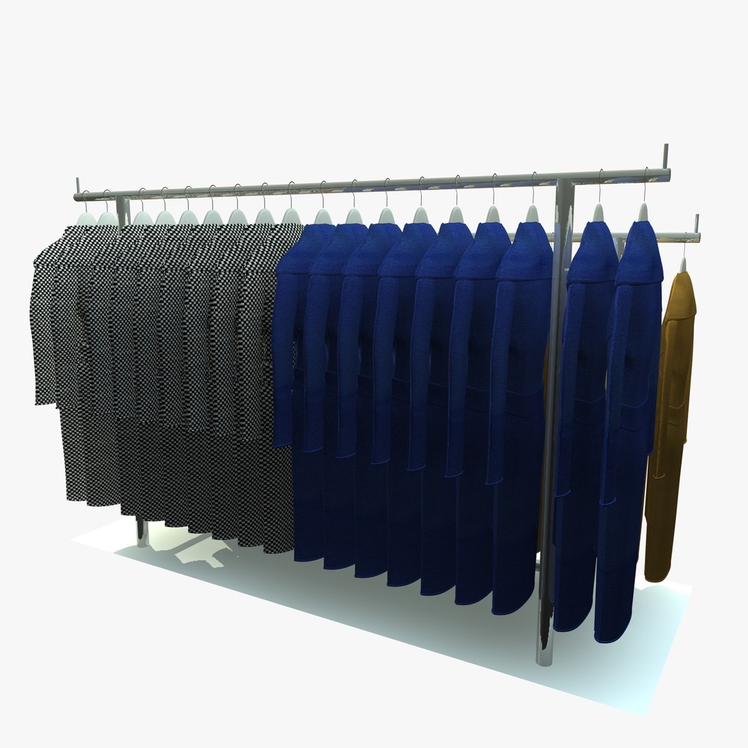 C4d Custom Clothes Rack Coats