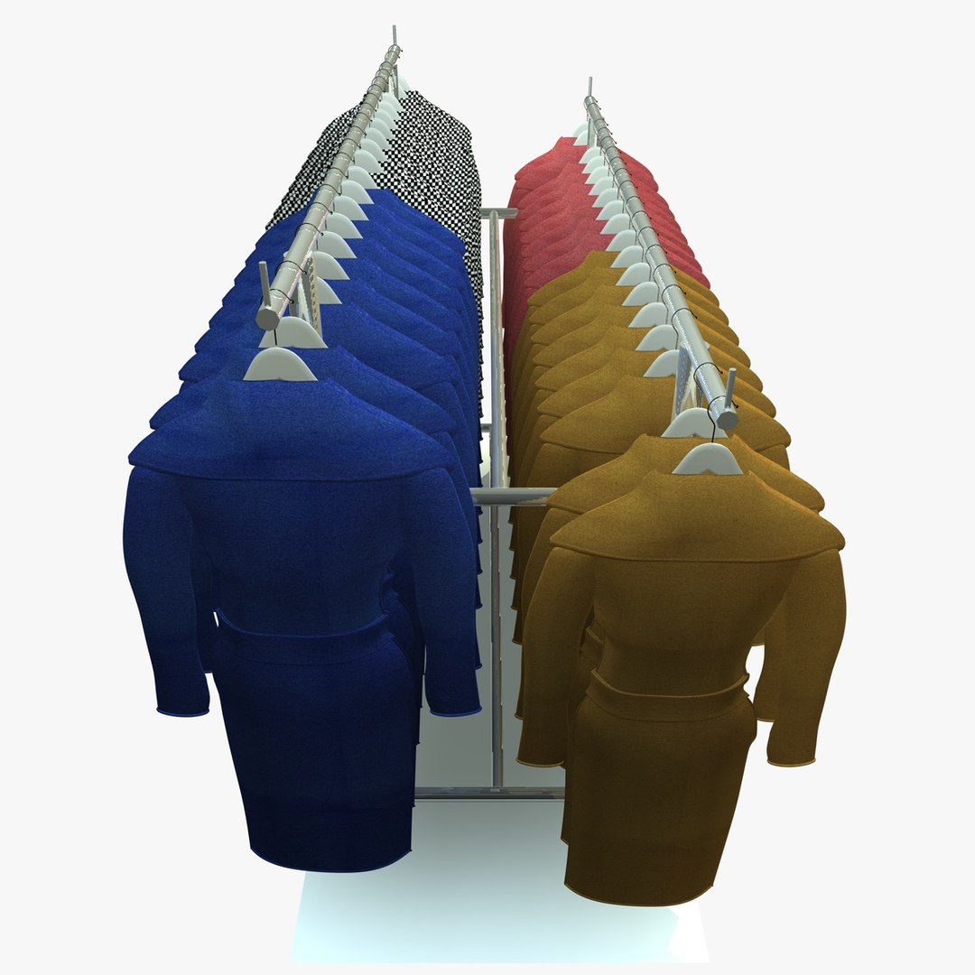 C4d Custom Clothes Rack Coats