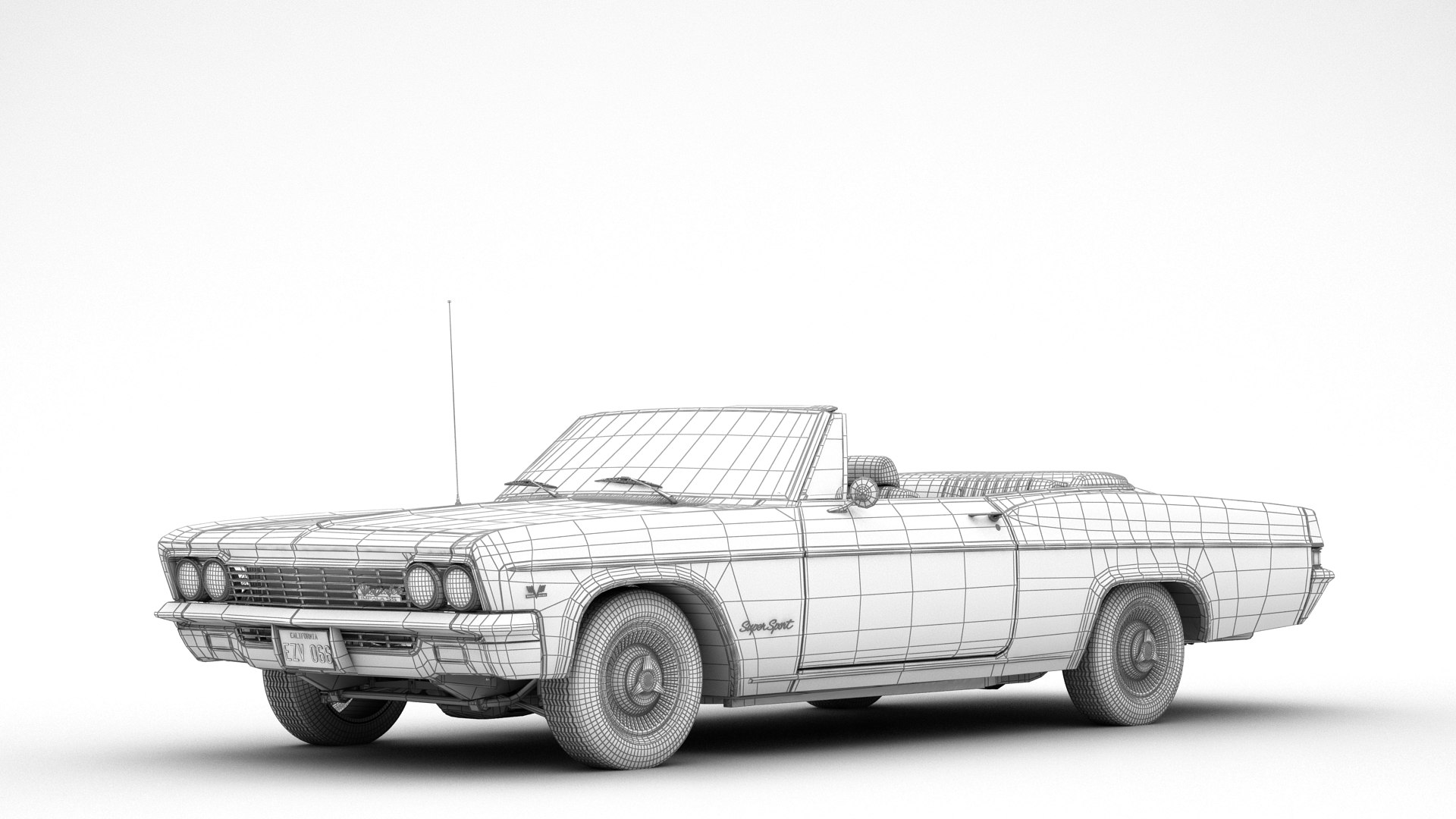 Chevrolet Impala Convertible 1966 3D Model - TurboSquid 2010706