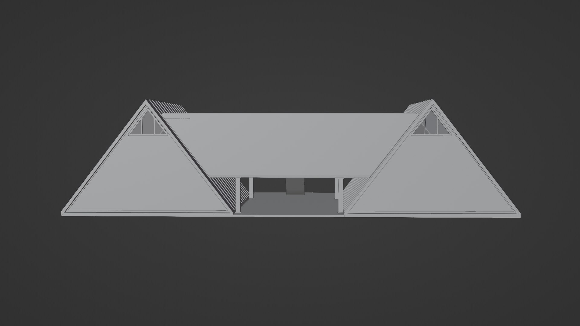 A-frame house double 3D model - TurboSquid 1902359