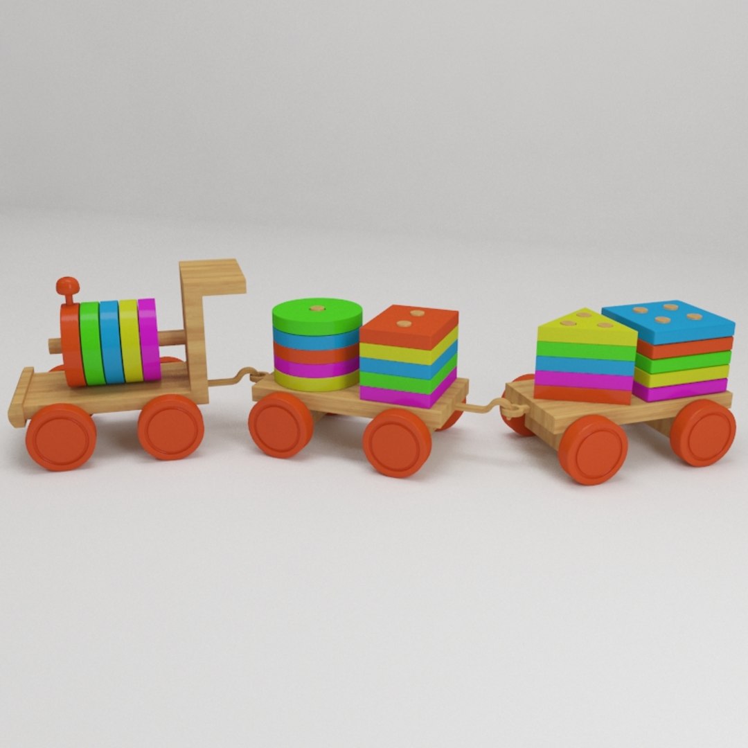 max educational wooden toy train