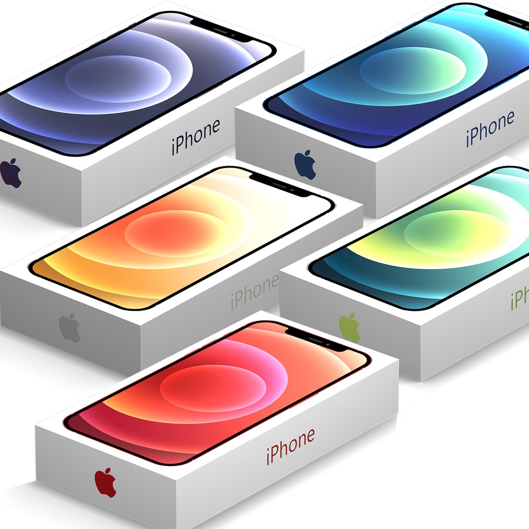 Apple Iphone 12 Boxes 3D Model - TurboSquid 1646076