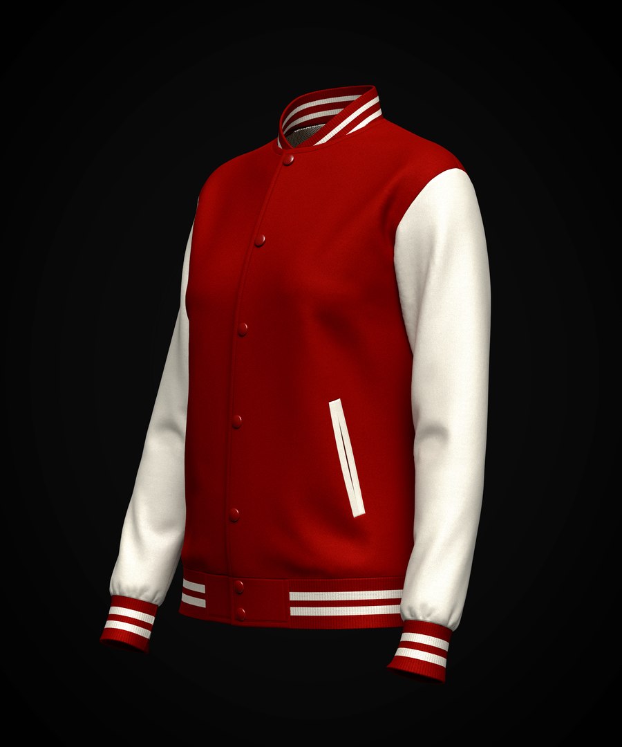 3D Women Varsity Jacket - TurboSquid 1988986