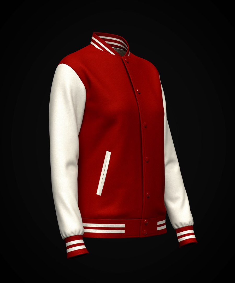 3D Women Varsity Jacket - TurboSquid 1988986