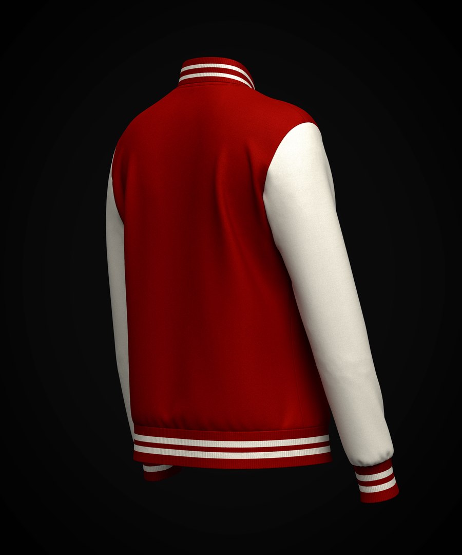 3D Women Varsity Jacket - TurboSquid 1988986