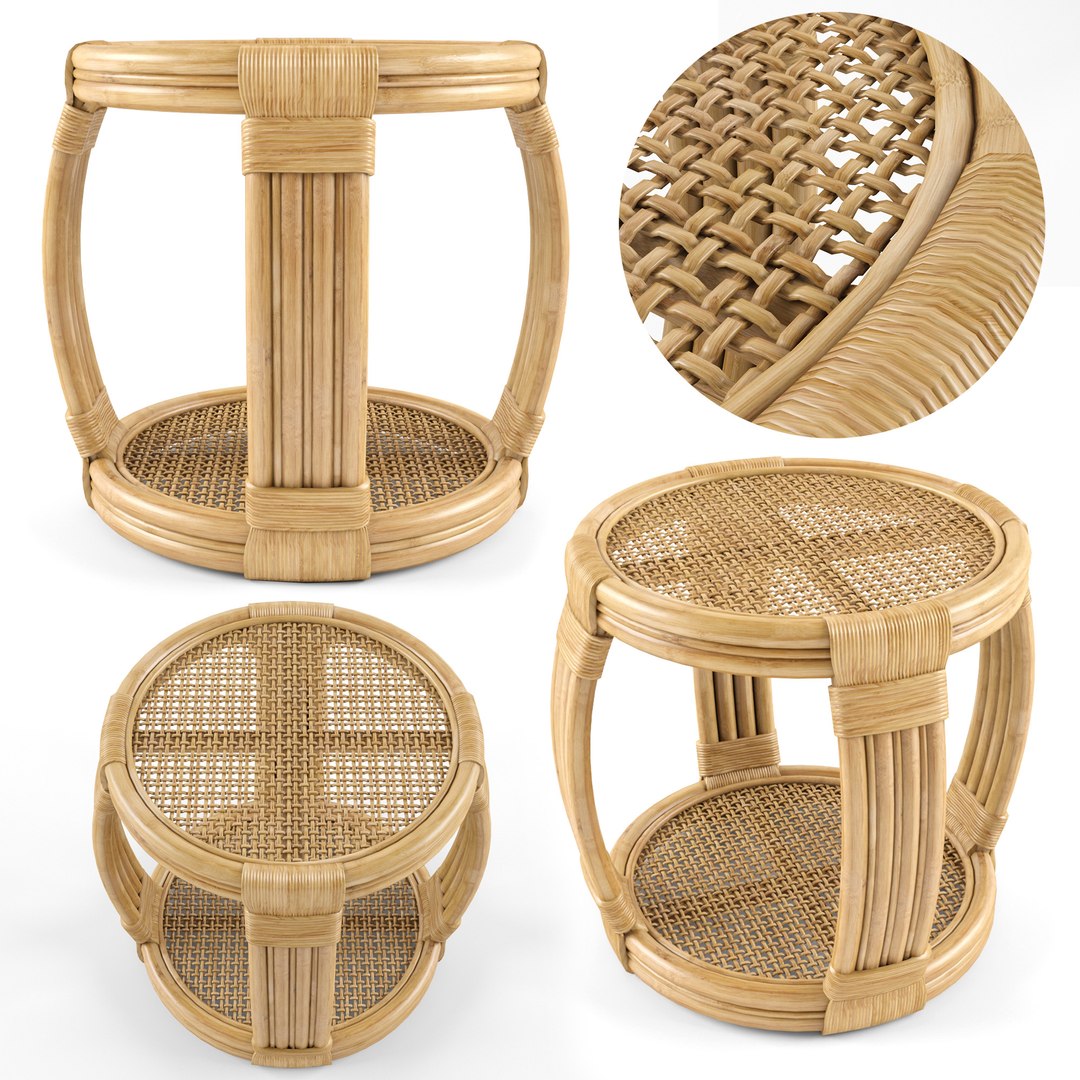 Montego Table Rattan 3D Model - TurboSquid 1605909