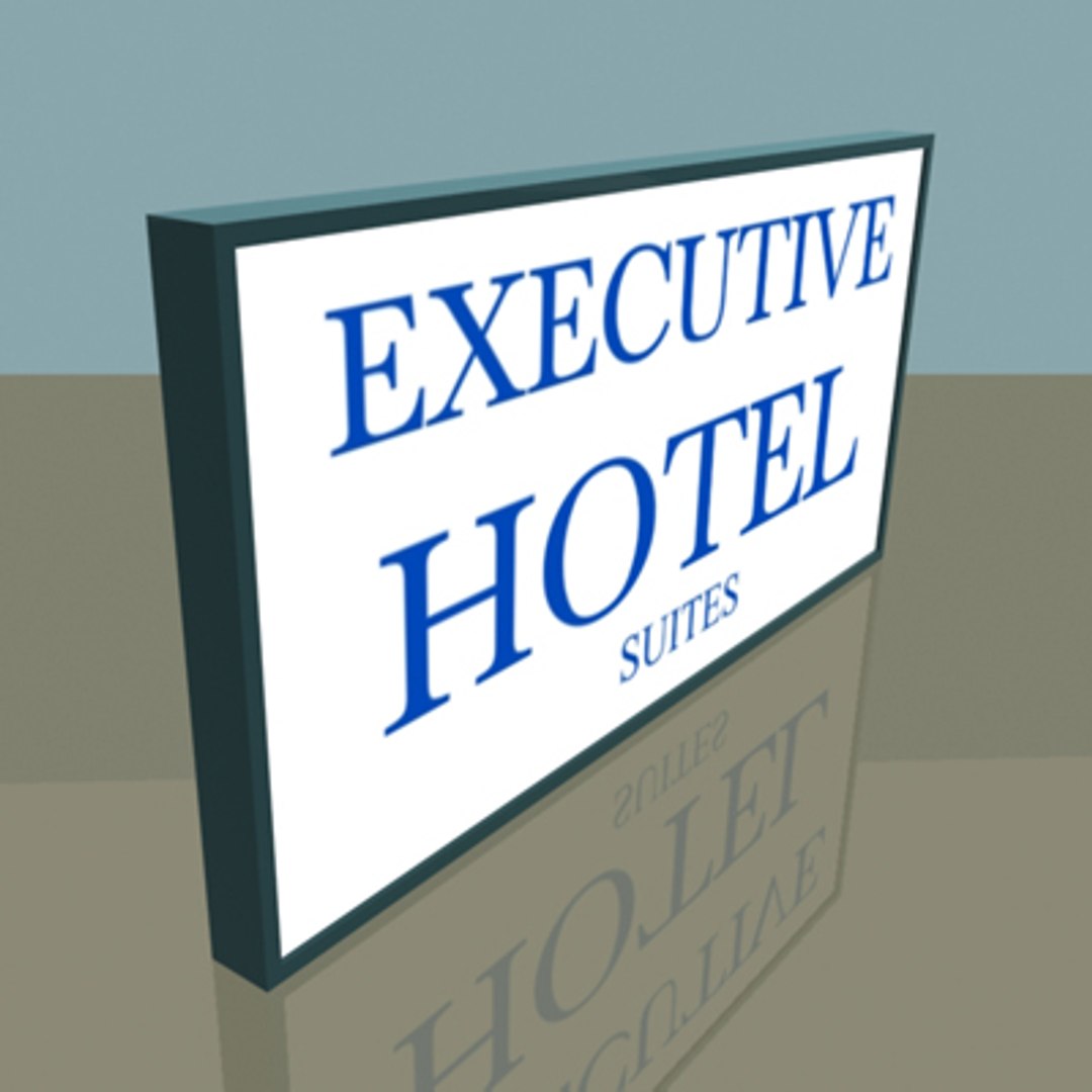 3d Model Illuminated Wall Sign