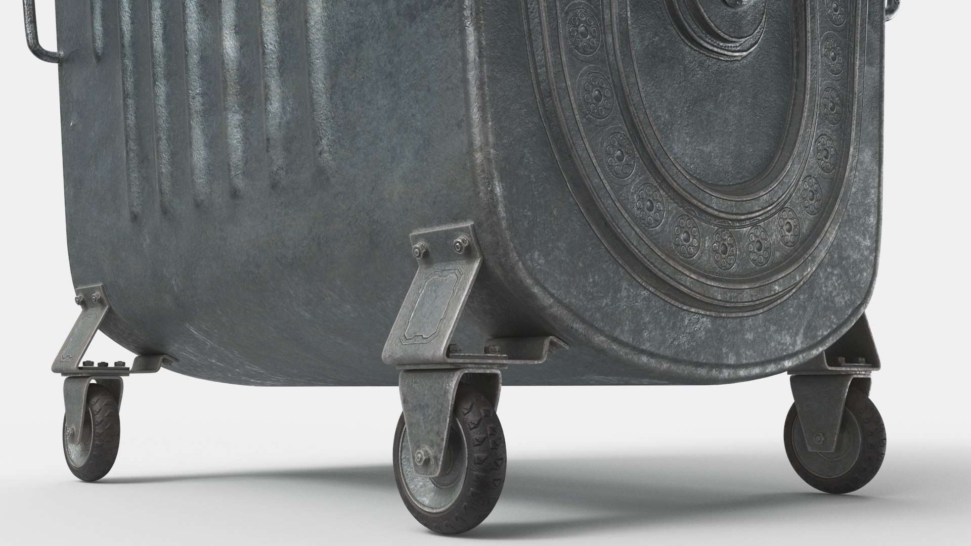 3D Metal Garbage Container B1 - PBR Model - TurboSquid 2161334
