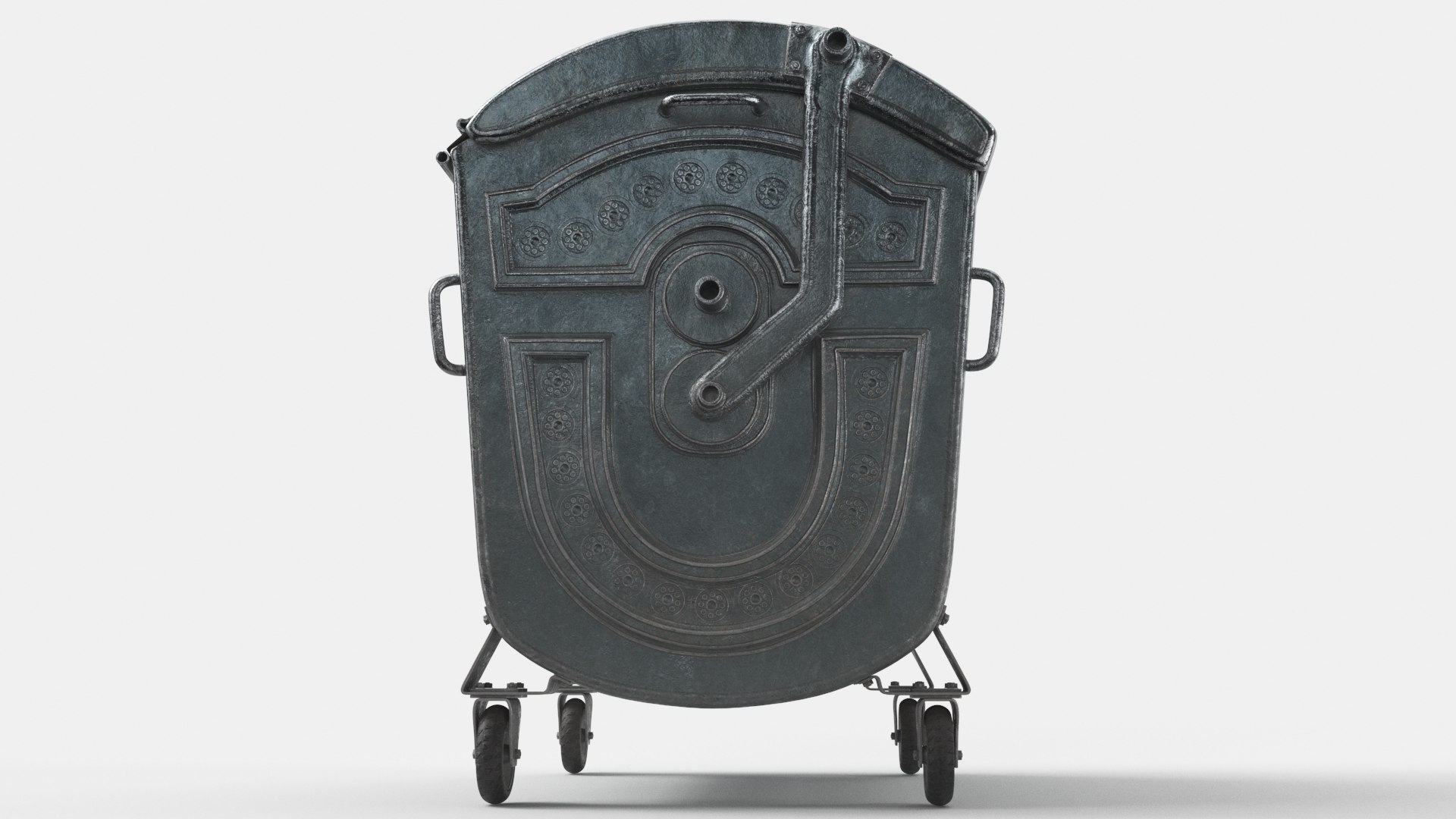 3D Metal Garbage Container B1 - PBR Model - TurboSquid 2161334