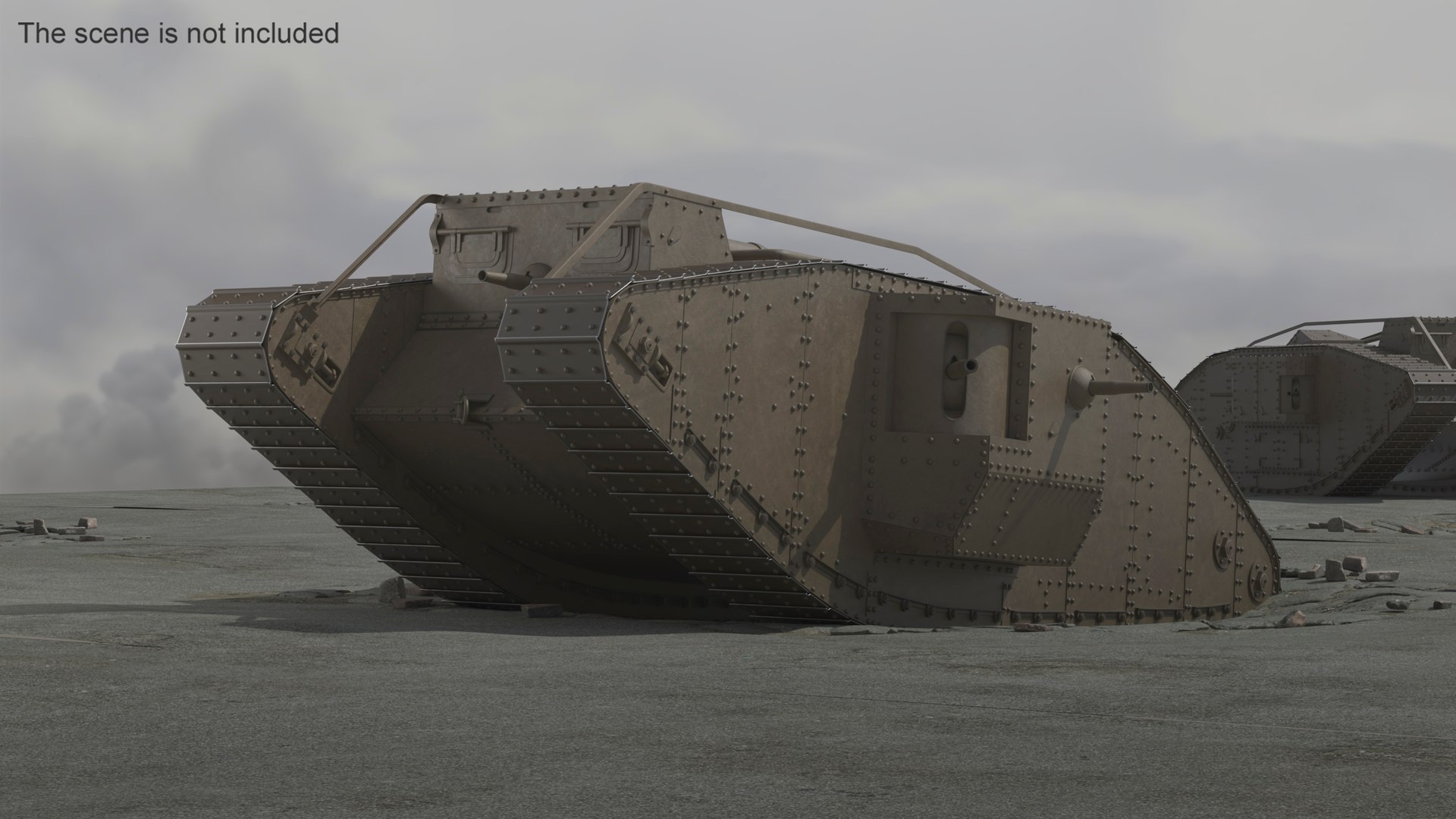 Tank Mk 4 Male 3D Model - TurboSquid 2246247