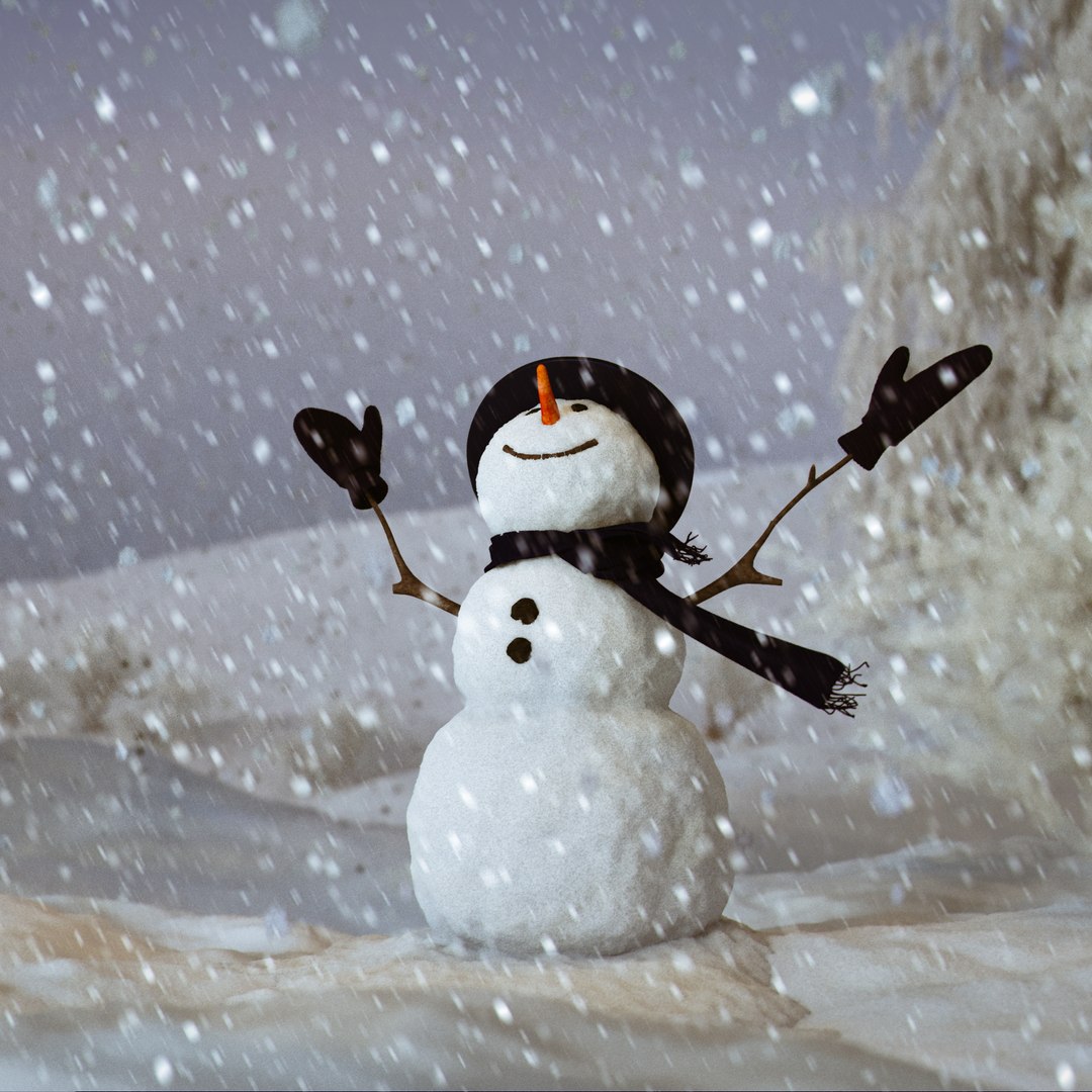 Snowman Model - TurboSquid 2342107