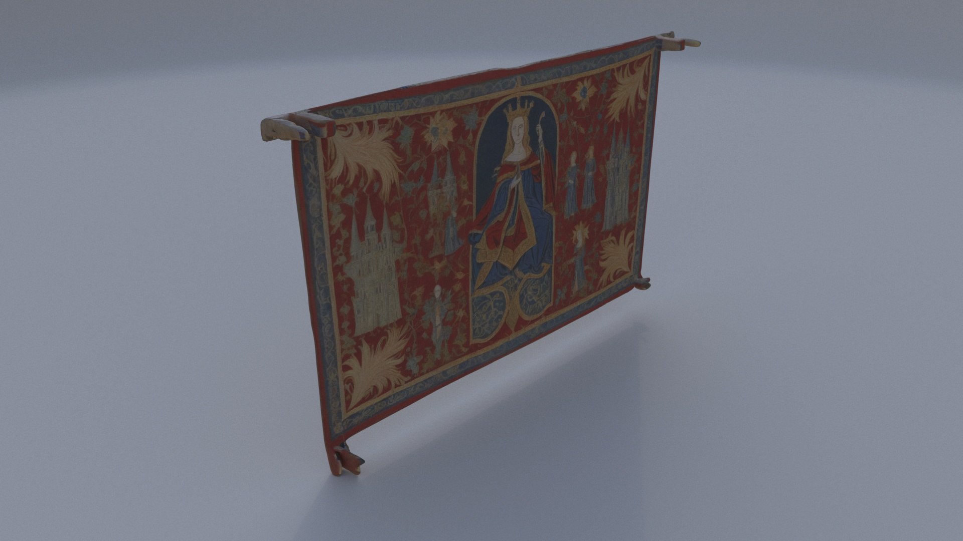 Embroidered Wall Tapestry 3D Model - TurboSquid 2327269