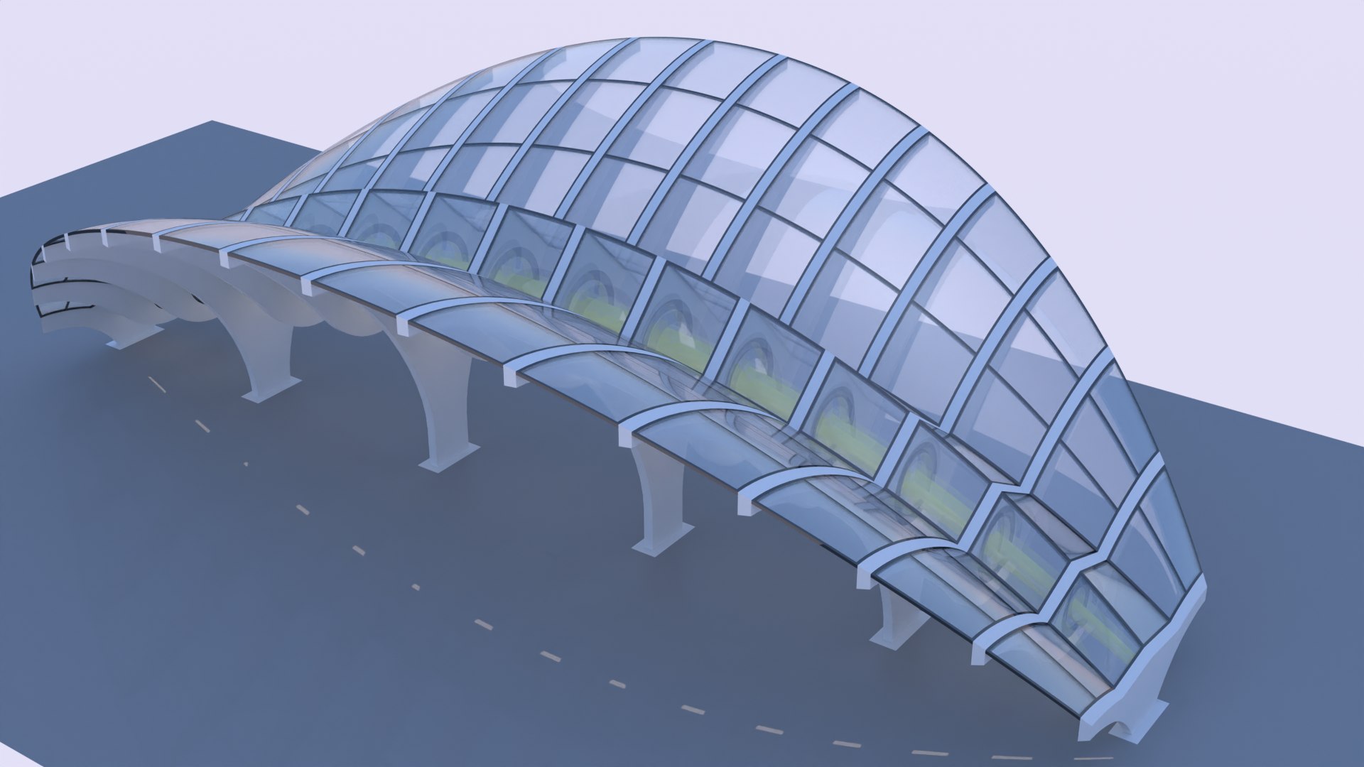 Futuristic Roofing Building 3D - TurboSquid 2038244