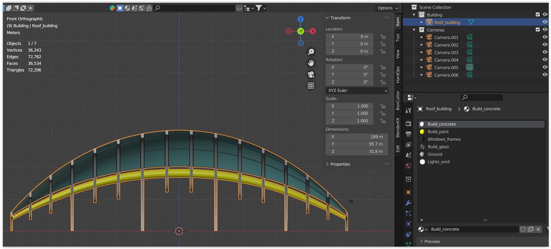 Futuristic Roofing Building 3D - TurboSquid 2038244
