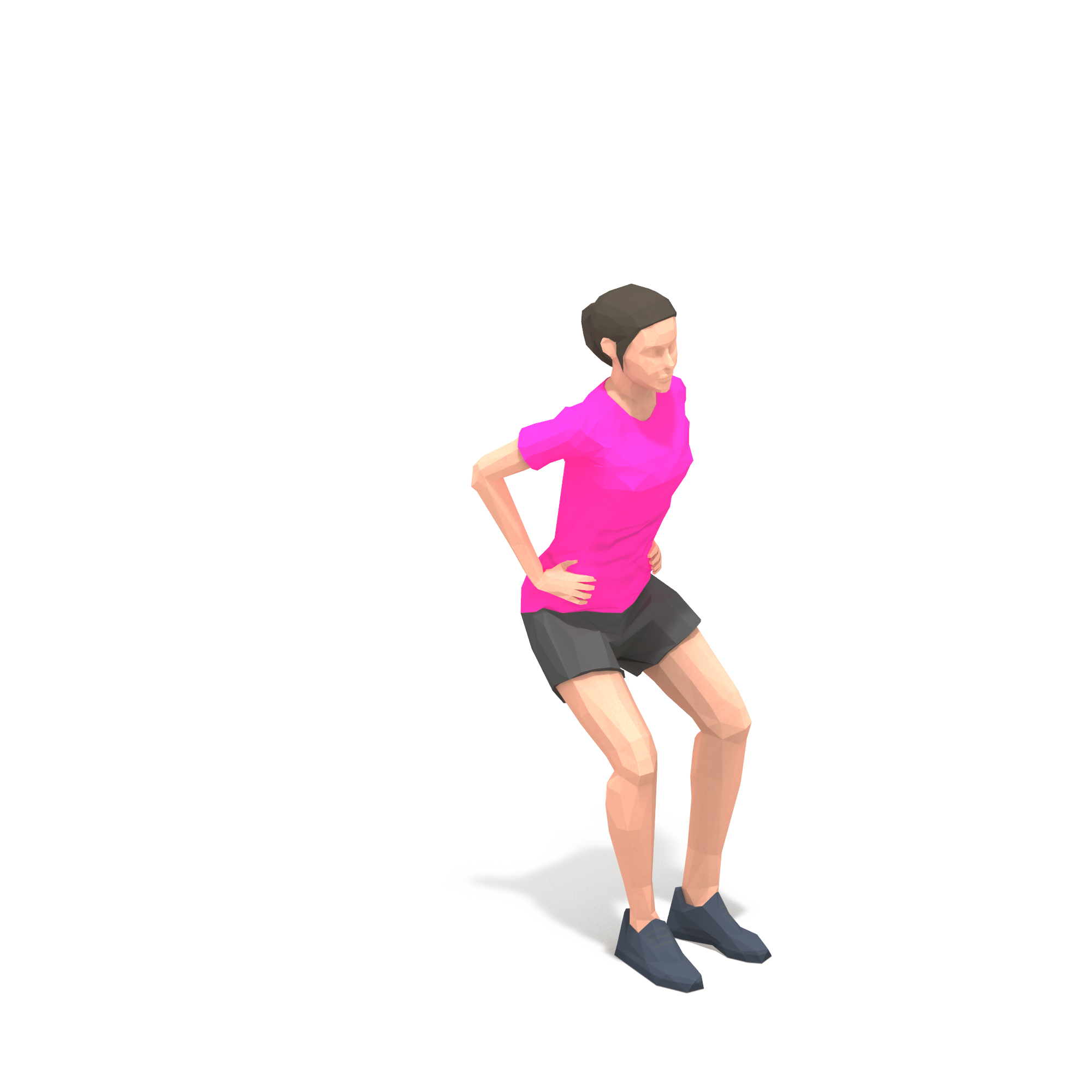 modelo 3d Salto de rana Ejercicio Mujer Animación - TurboSquid 1706598