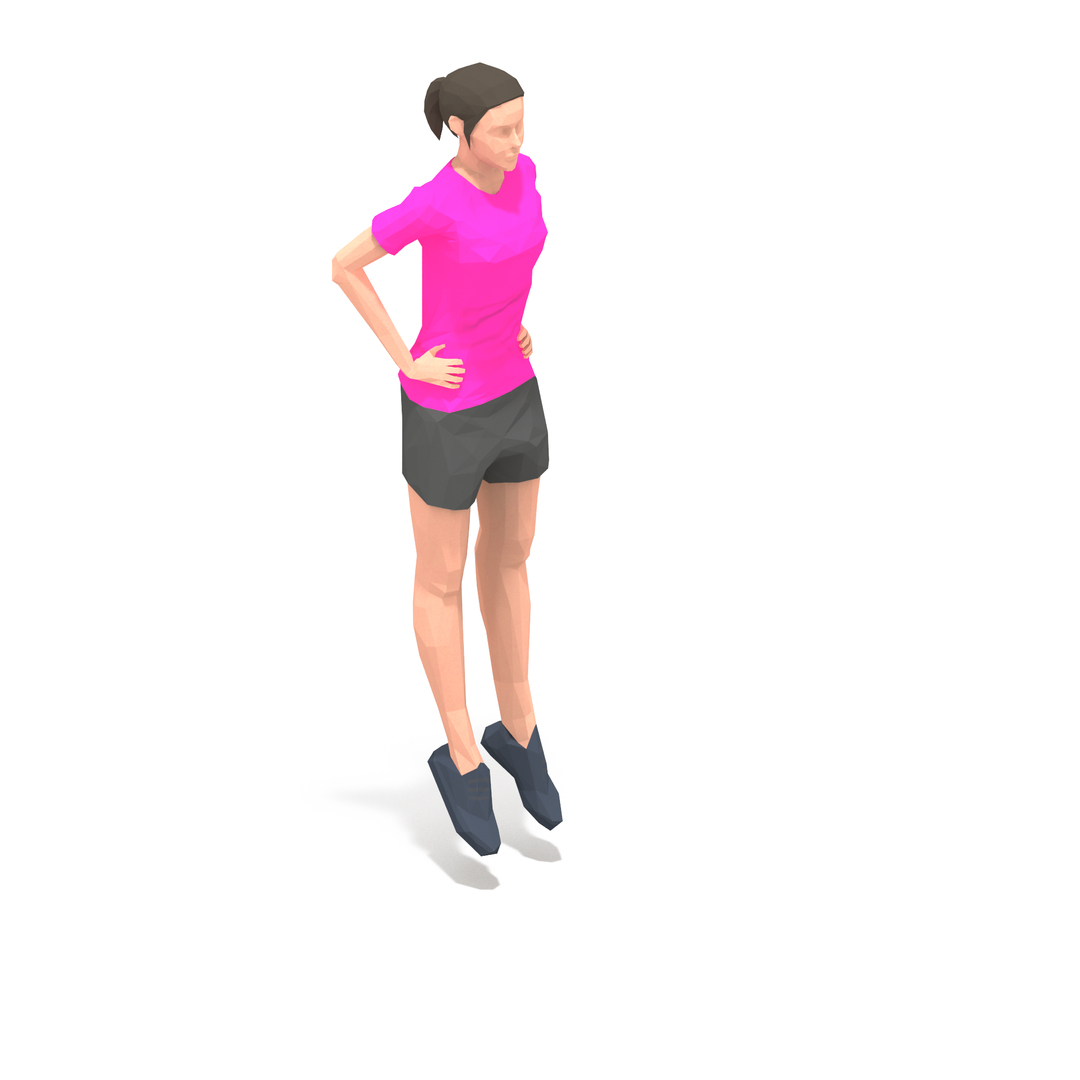 modelo 3d Salto de rana Ejercicio Mujer Animación - TurboSquid 1706598