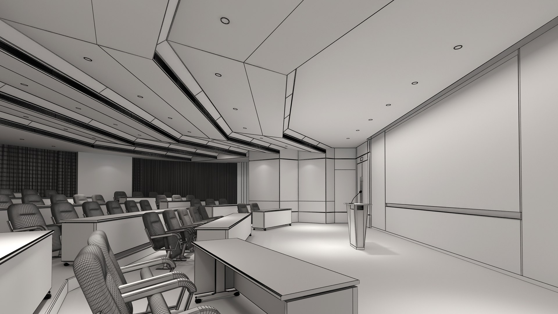 3D Lecture Hall 18 Max - TurboSquid 2175294