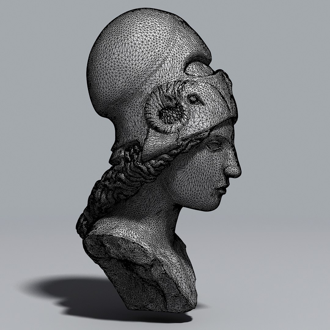 3d model marble bust statue statue005h