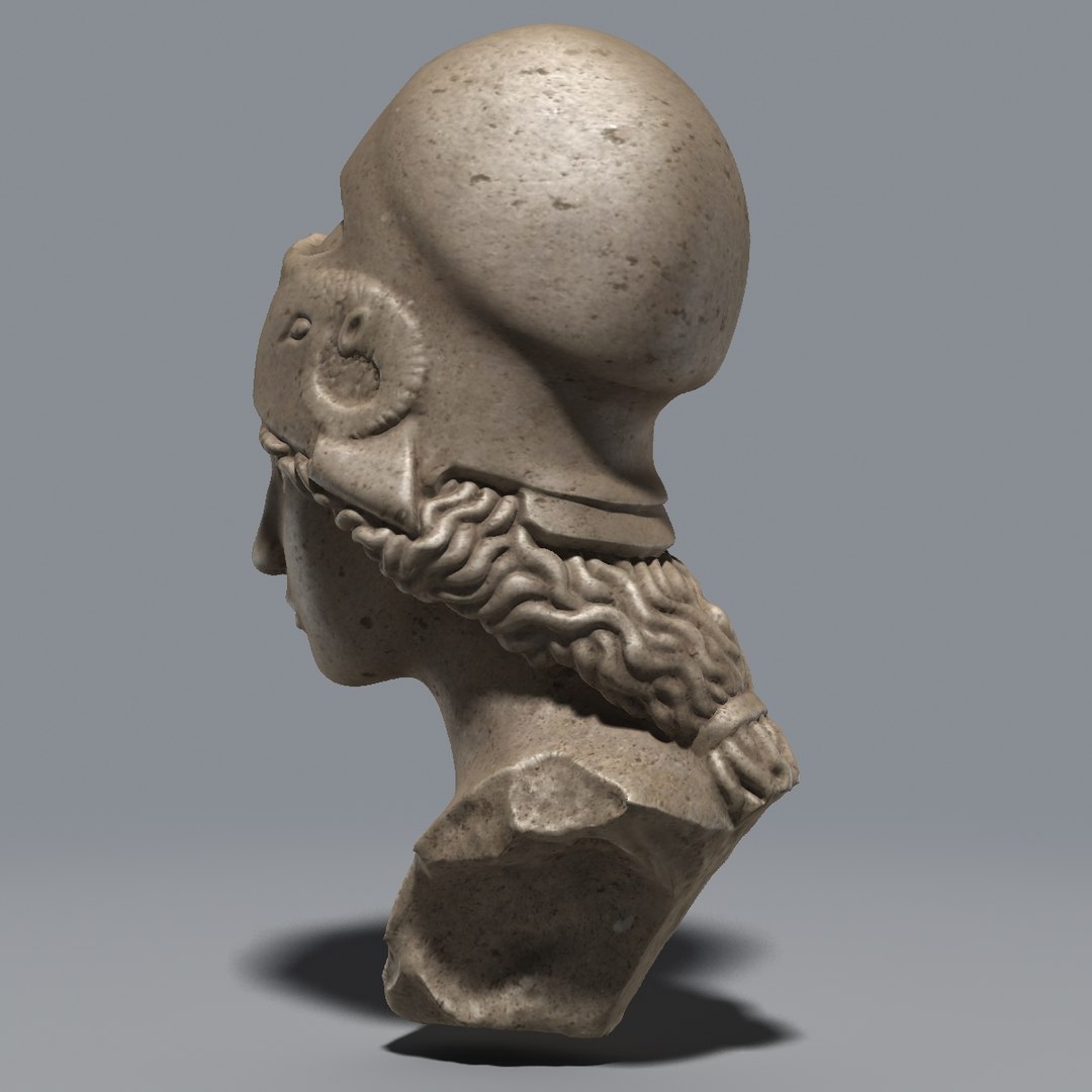 3d model marble bust statue statue005h