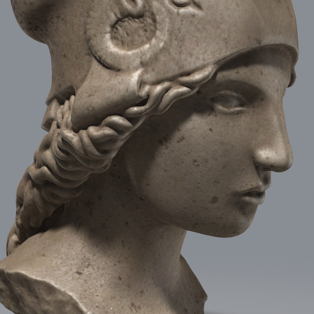 3d model marble bust statue statue005h