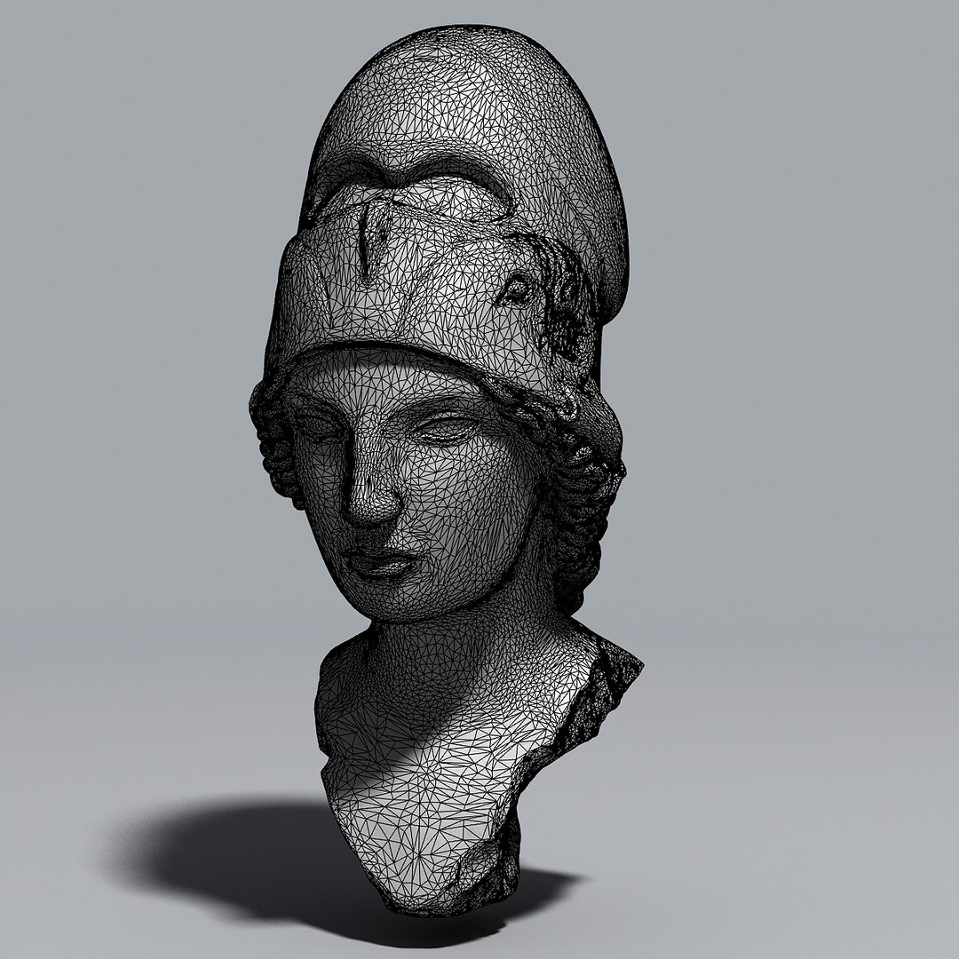 3d model marble bust statue statue005h