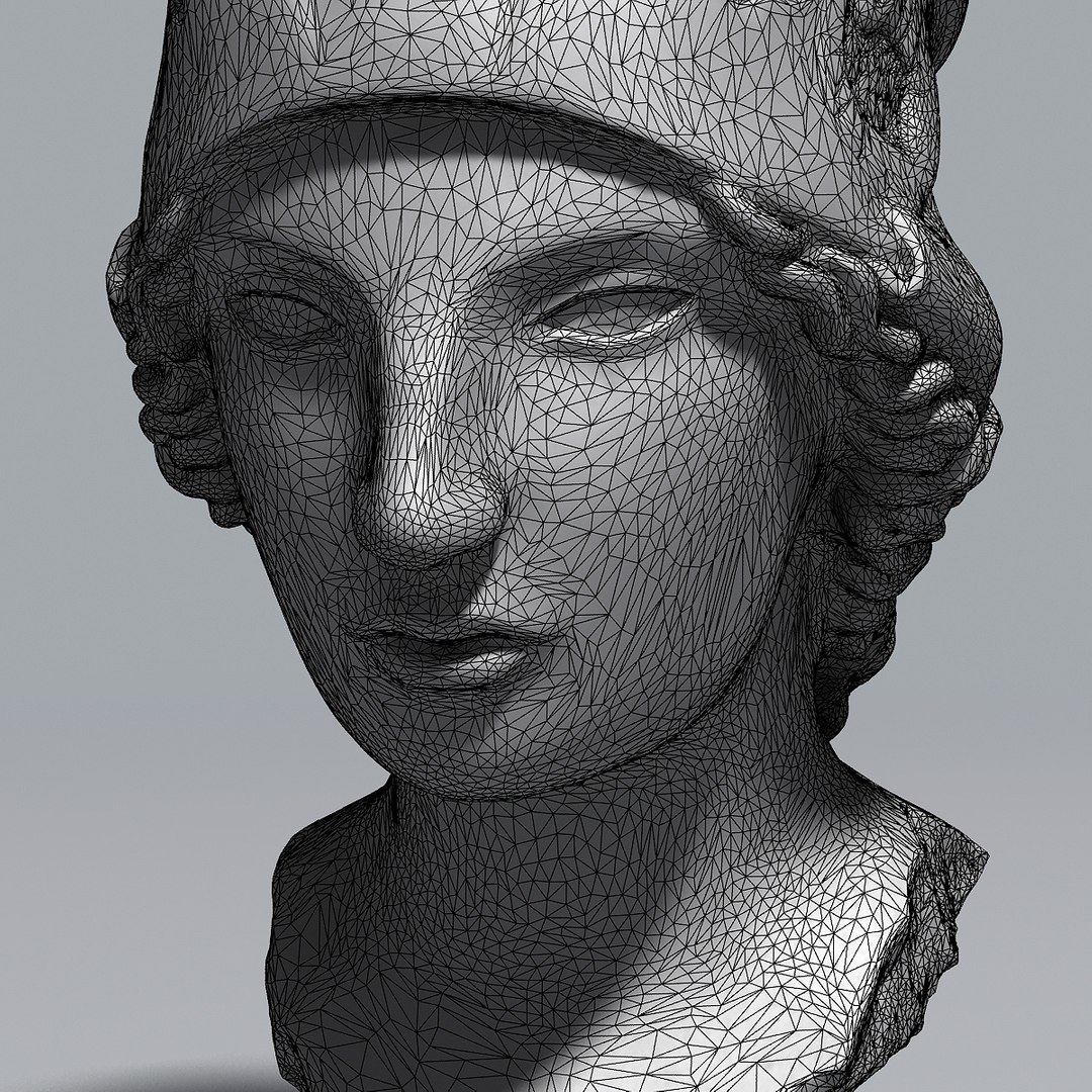 3d model marble bust statue statue005h