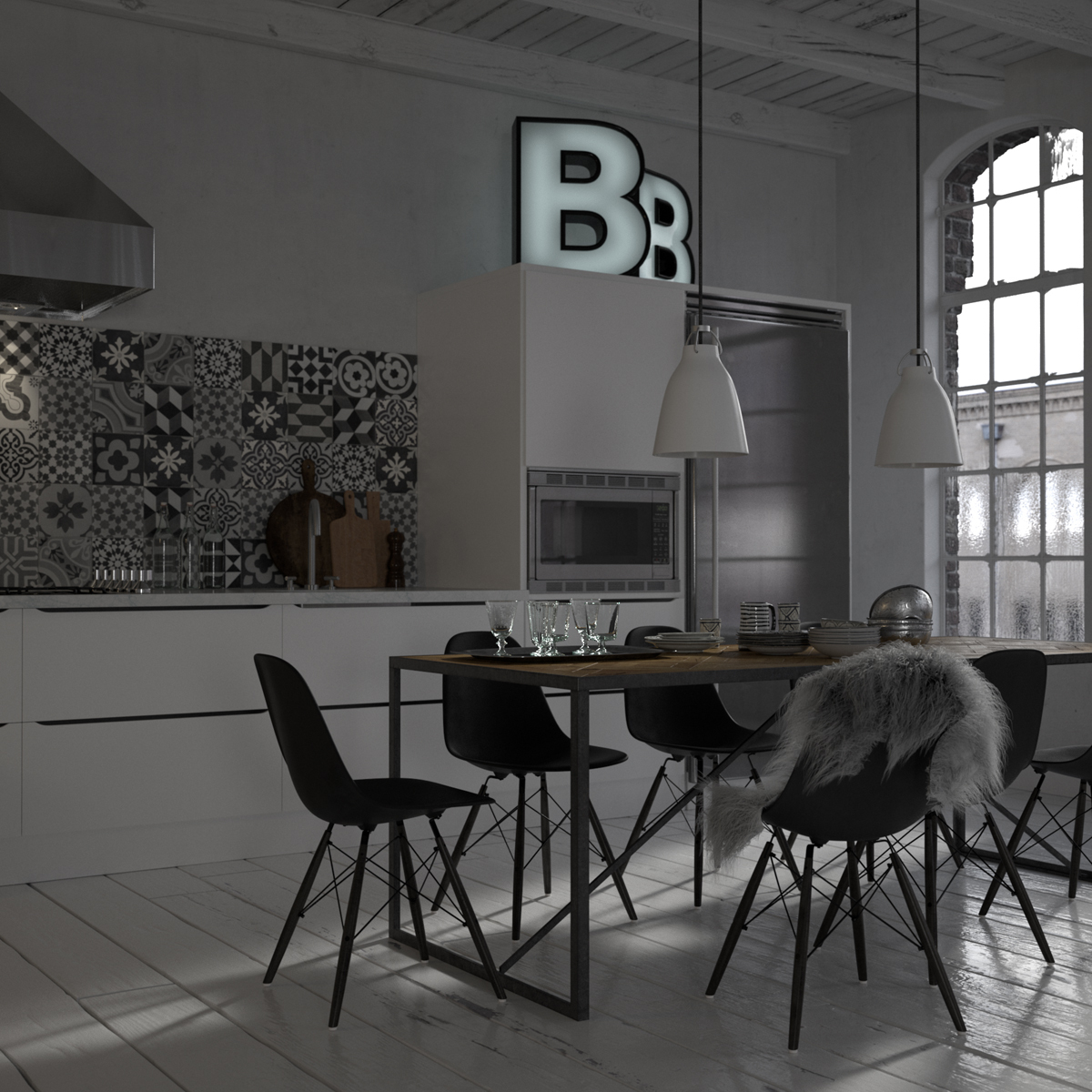 interior scene 3d model
