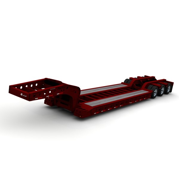 lowboy trailer 3d lwo