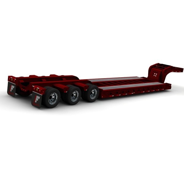 lowboy trailer 3d lwo