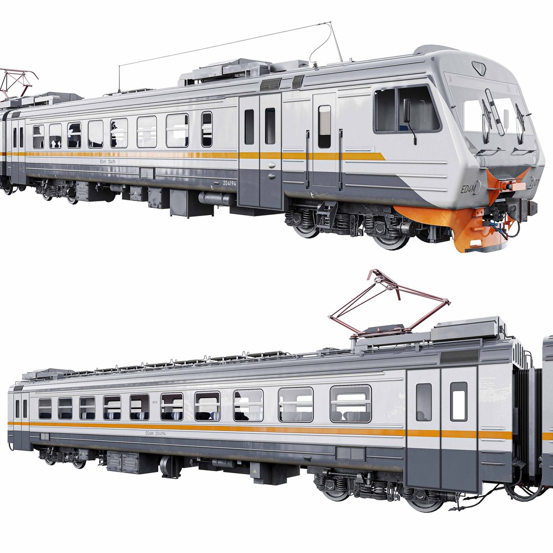 3D Passenger Train ED4M - B - TurboSquid 2370316