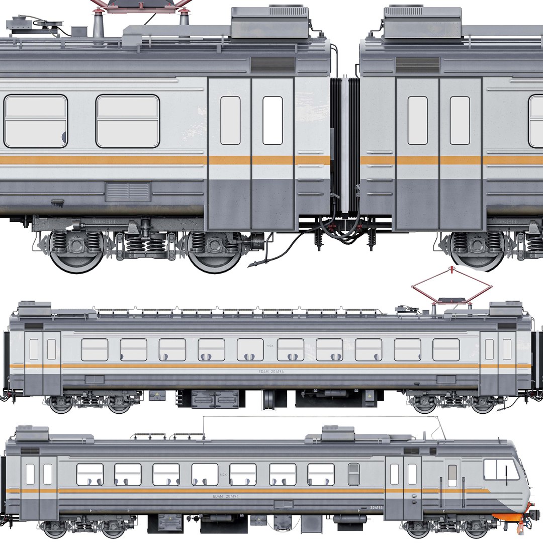 3D Passenger Train ED4M - B - TurboSquid 2370316