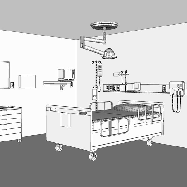 3d model of hospital medical equipment