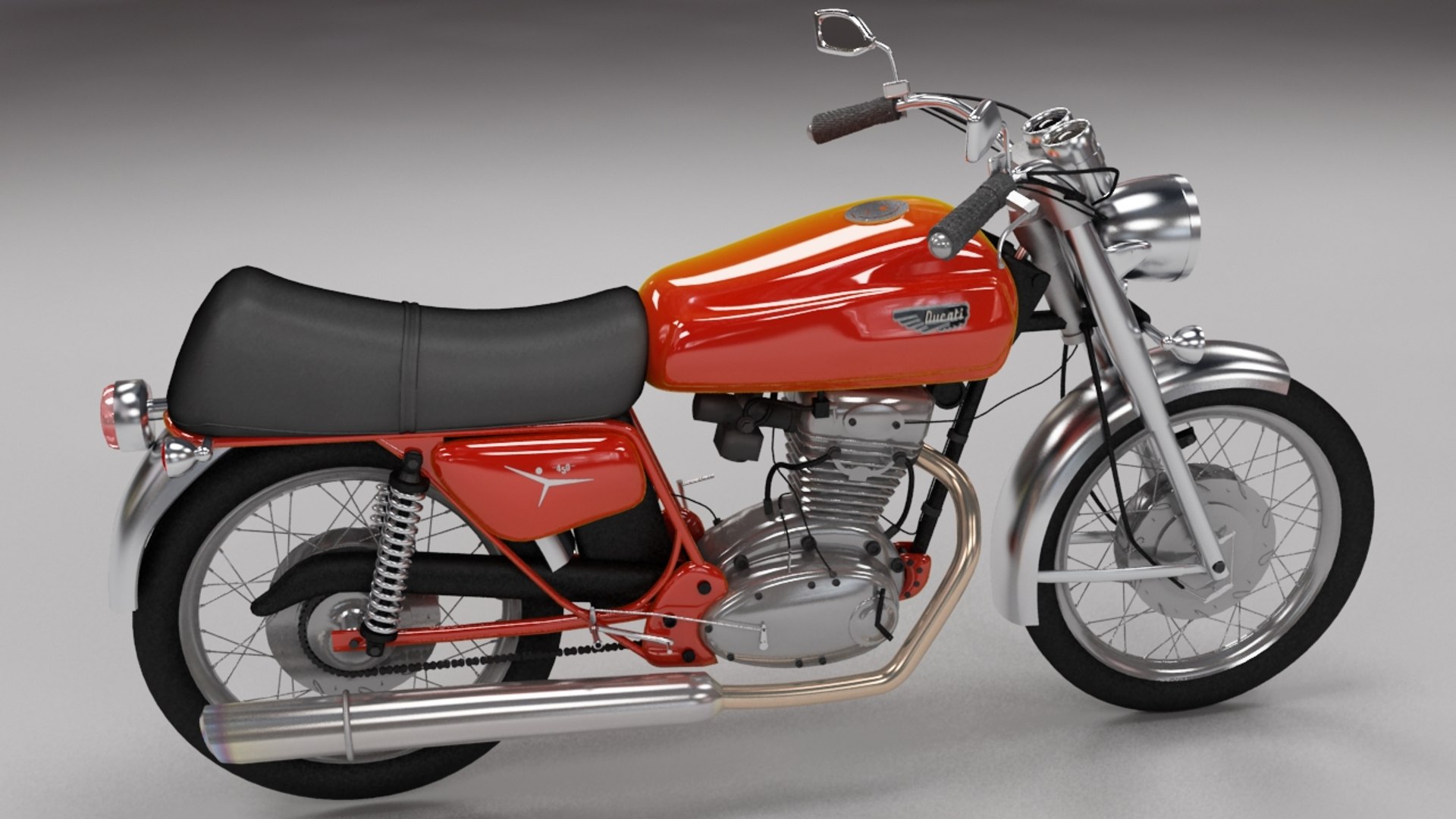 3ds Max Ducati 450 Mark 1968